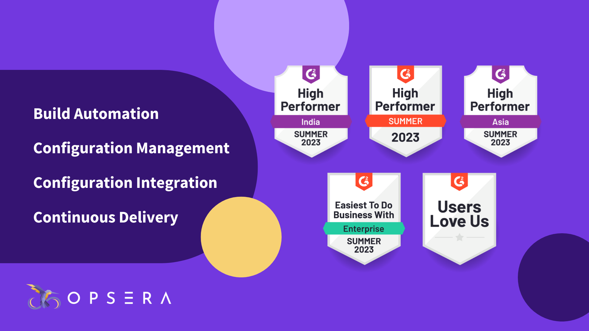 Opsera Earns 2023 G2 Recognition in 4 Software Development Categories